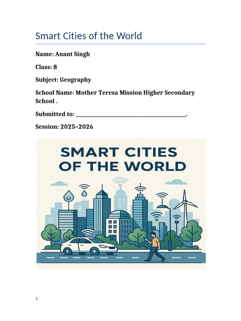 Smart Cities of The World Project Prakhar | PDF | City | Internet Of Things
