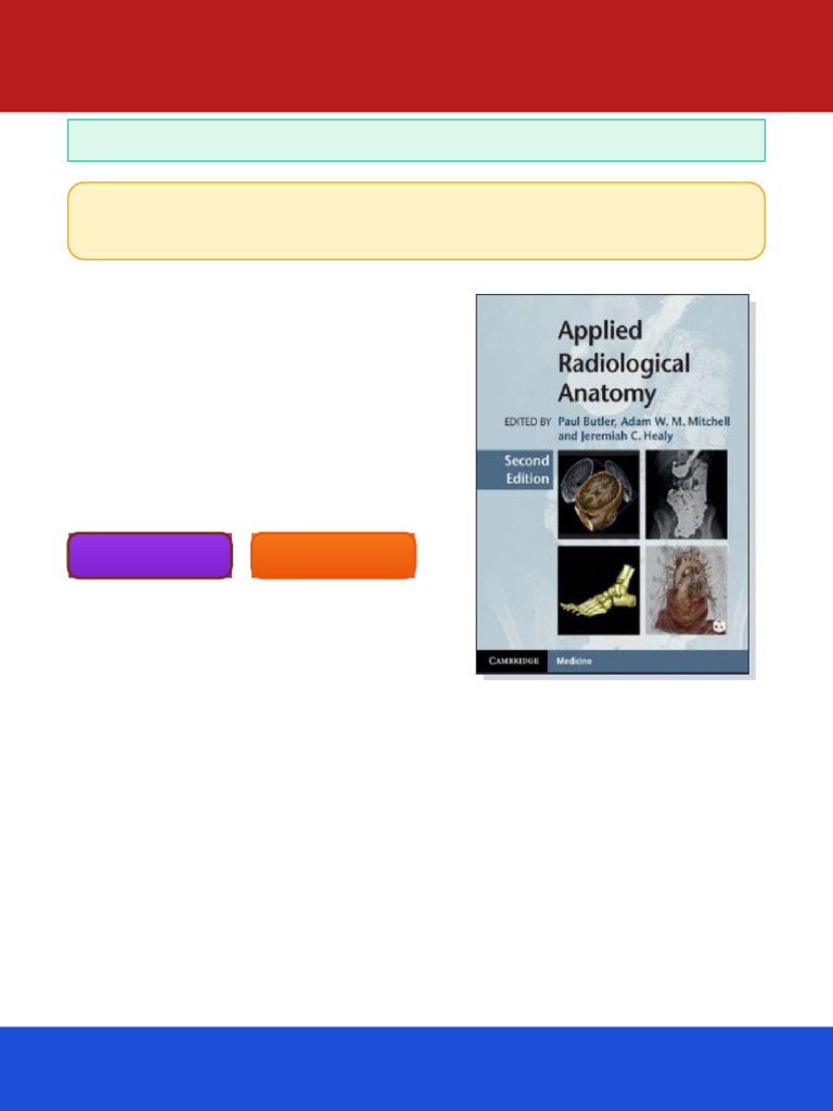Applied Radiological Anatomy 2nd Edition Paul Butler Ebook Digital ...
