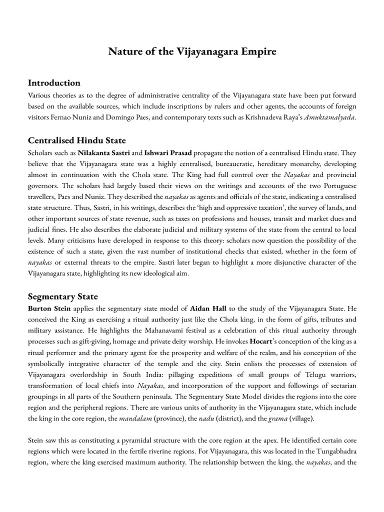 Understanding the Vijayanagara Empire's Structure | PDF | Fortification