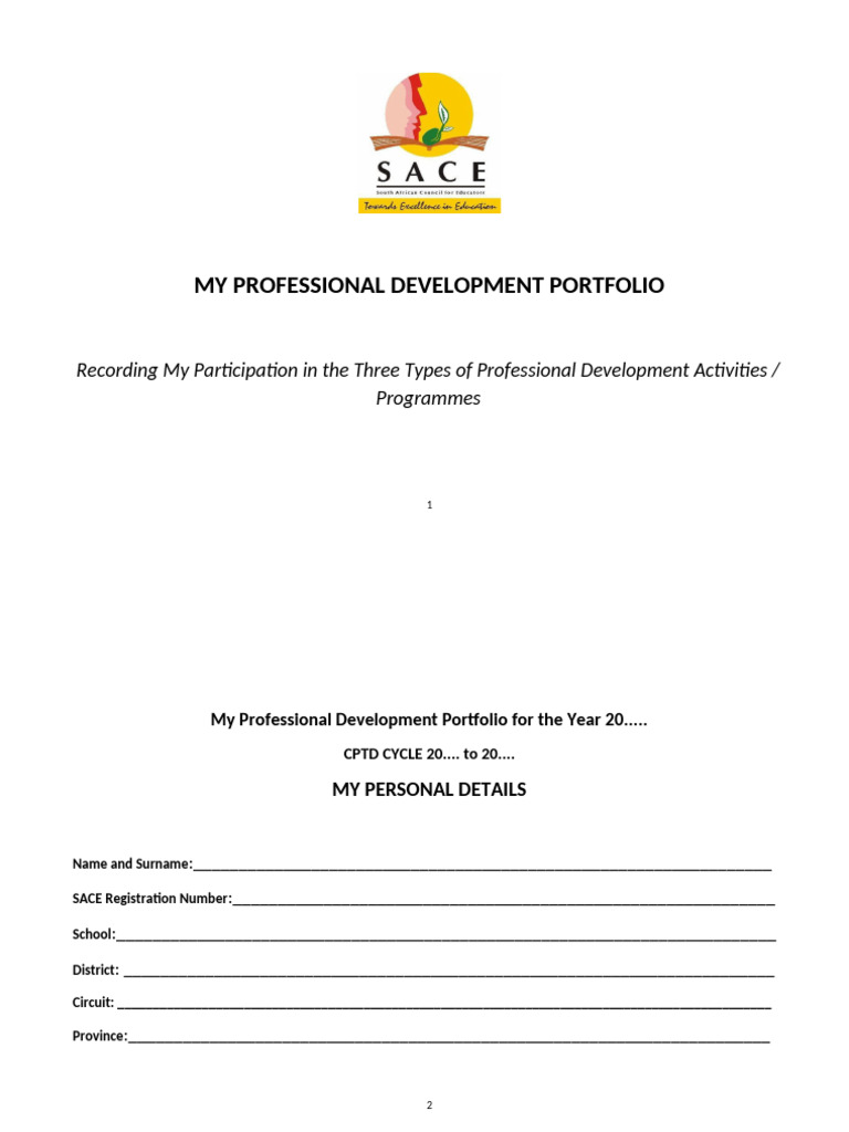 Professional Development Portfolio 2023 | PDF | Mentorship | Learning