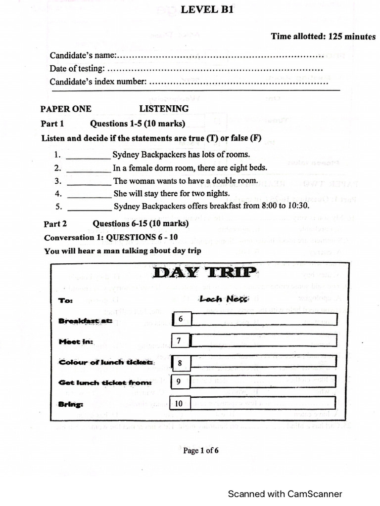B1-Test 4 | PDF