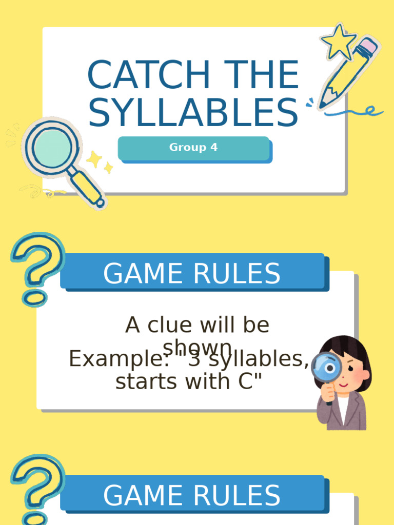Catch The Syllables | PDF