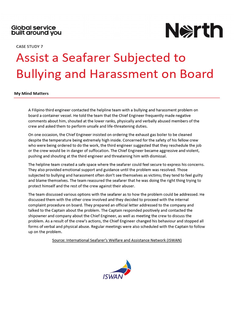 Seafarer Bullying Case Study Insights | PDF