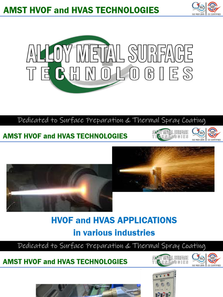 HVOF & HVAS Coating Solutions Guide | PDF | Pump | Secondary Sector Of ...