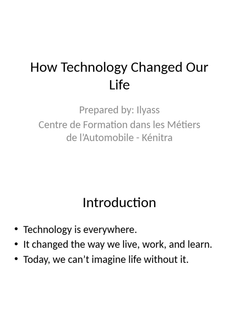 Impact of Technology on Daily Life | PDF