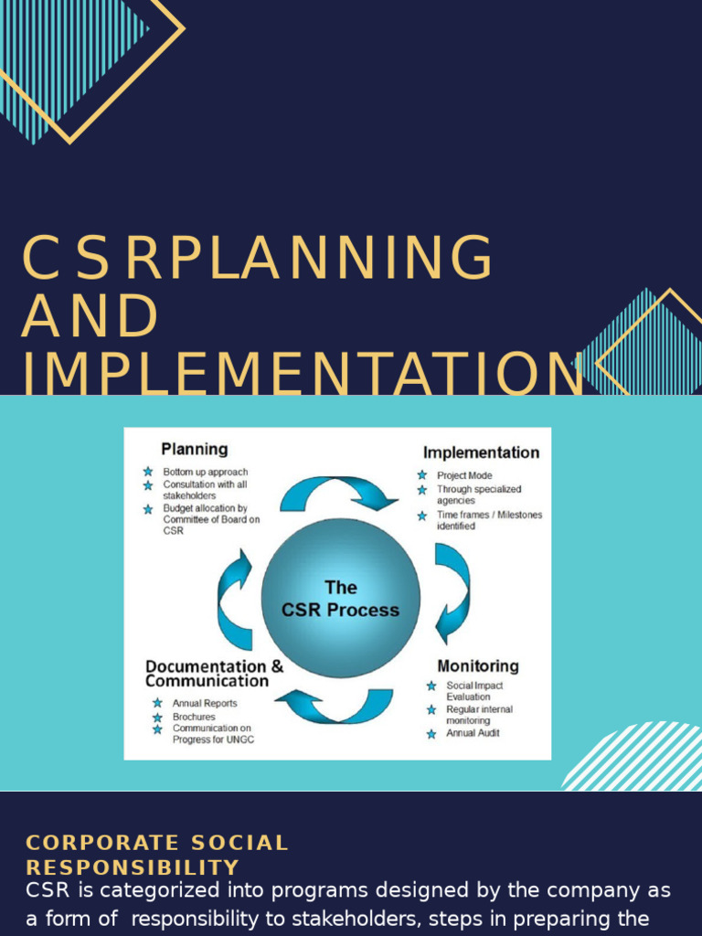 CSR Planning and Implementation Guide | PDF | Corporate Social ...