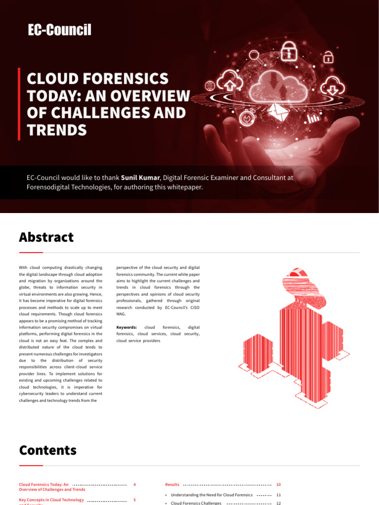Cloud Forensics Today Overview | PDF | Cloud Computing | Software As A ...