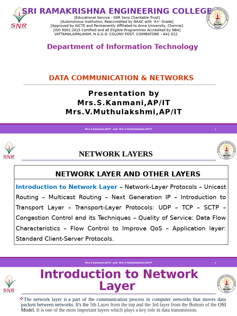 Network Layer and Other Layers | PDF | Routing | Internet Protocols