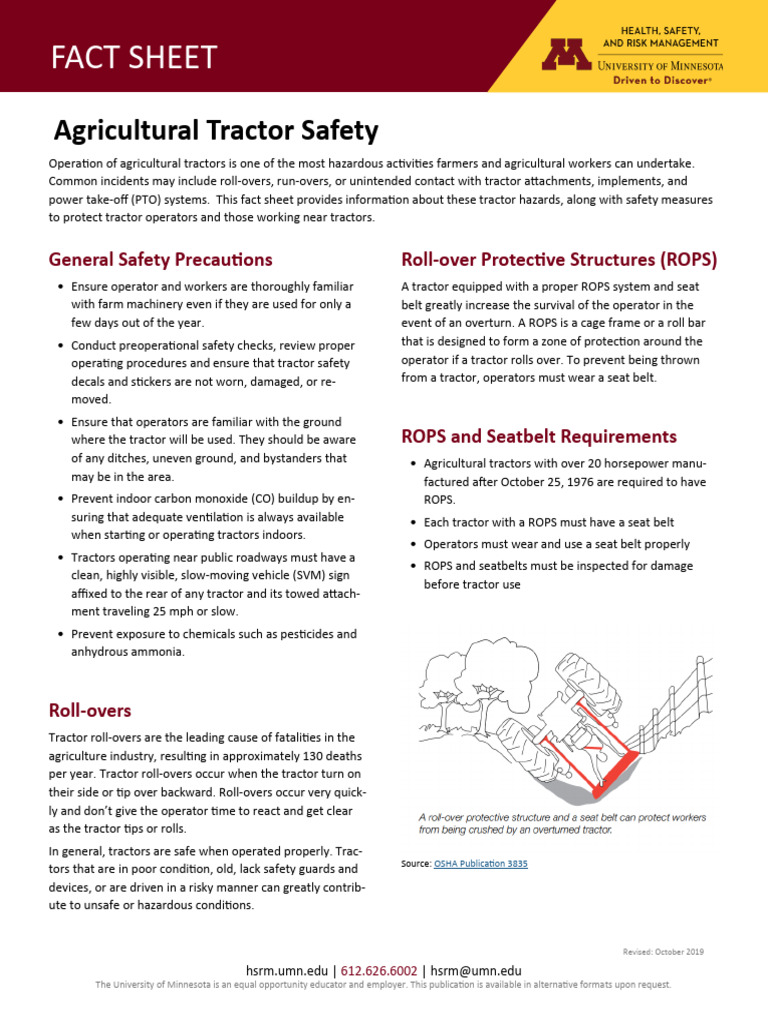 FS Tractor Safety OCT 2019 EE | PDF | Tractor | Vehicles