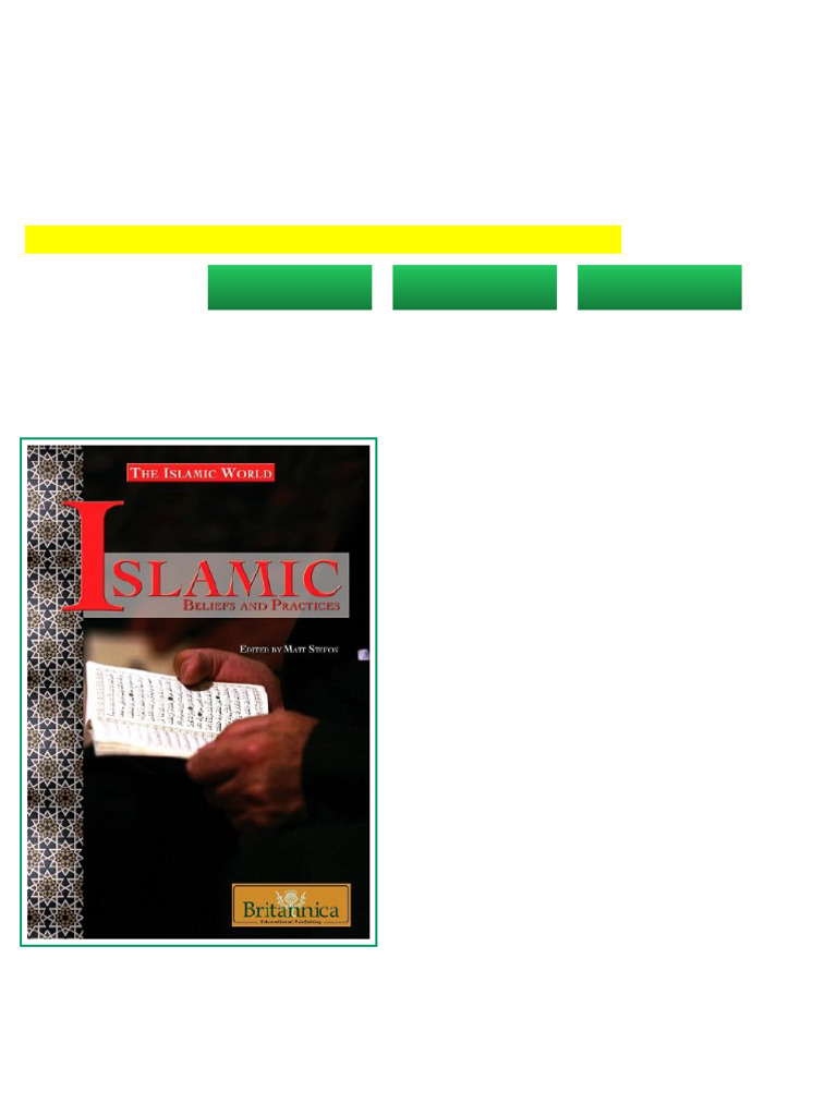Islamic Beliefs and Practices The Islamic World 1st Edition Matt Stefon ...