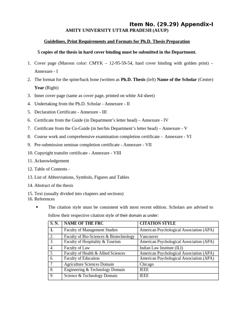 Ph.D. Thesis Preparation Guidelines AUUP | PDF | Apa Style | Thesis