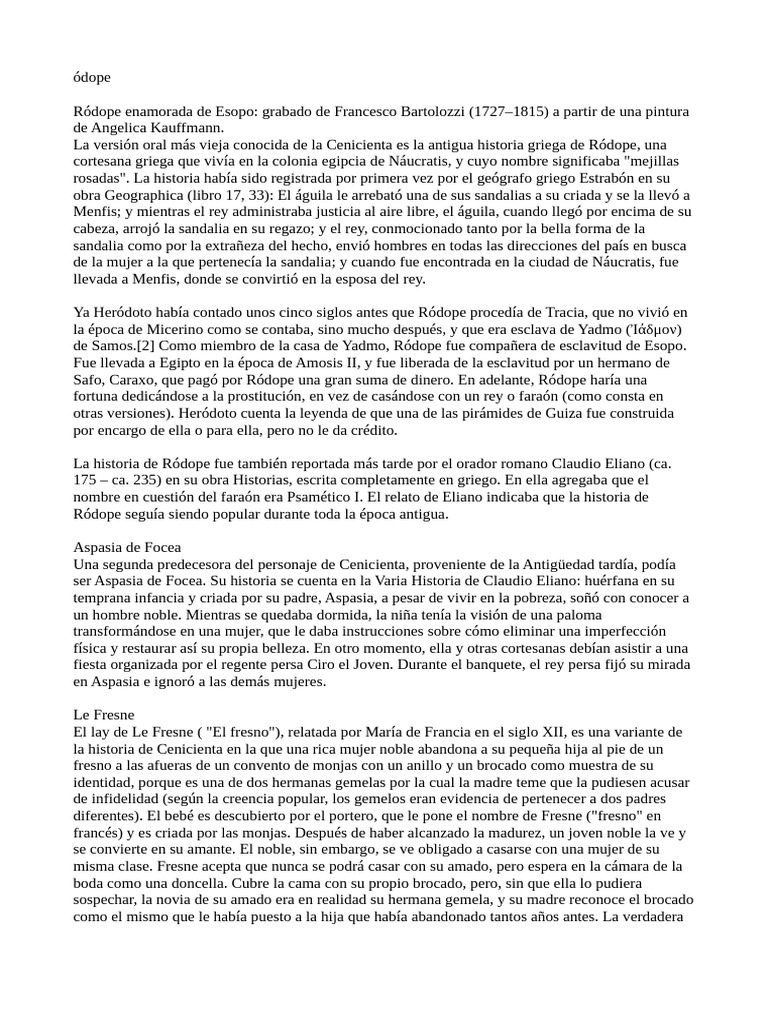 Ródope: Orígenes de la Cenicienta | PDF | Cenicienta | Cuentos de hadas