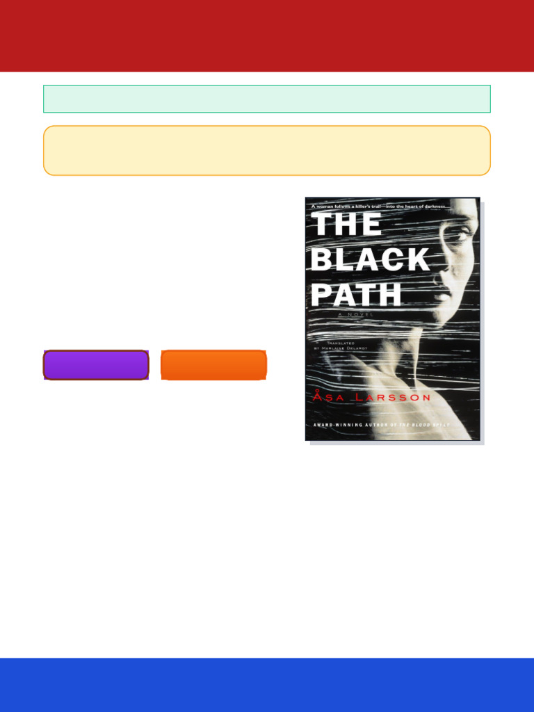 The Black Path Rebecka Martinsson 03 2nd Edition Asa Larsson Ebook Full ...