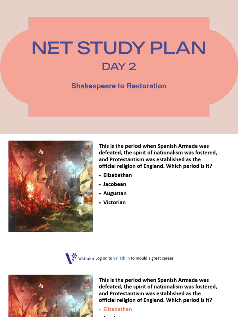 YT NET Study Plan 2 | PDF | Elizabethan Era