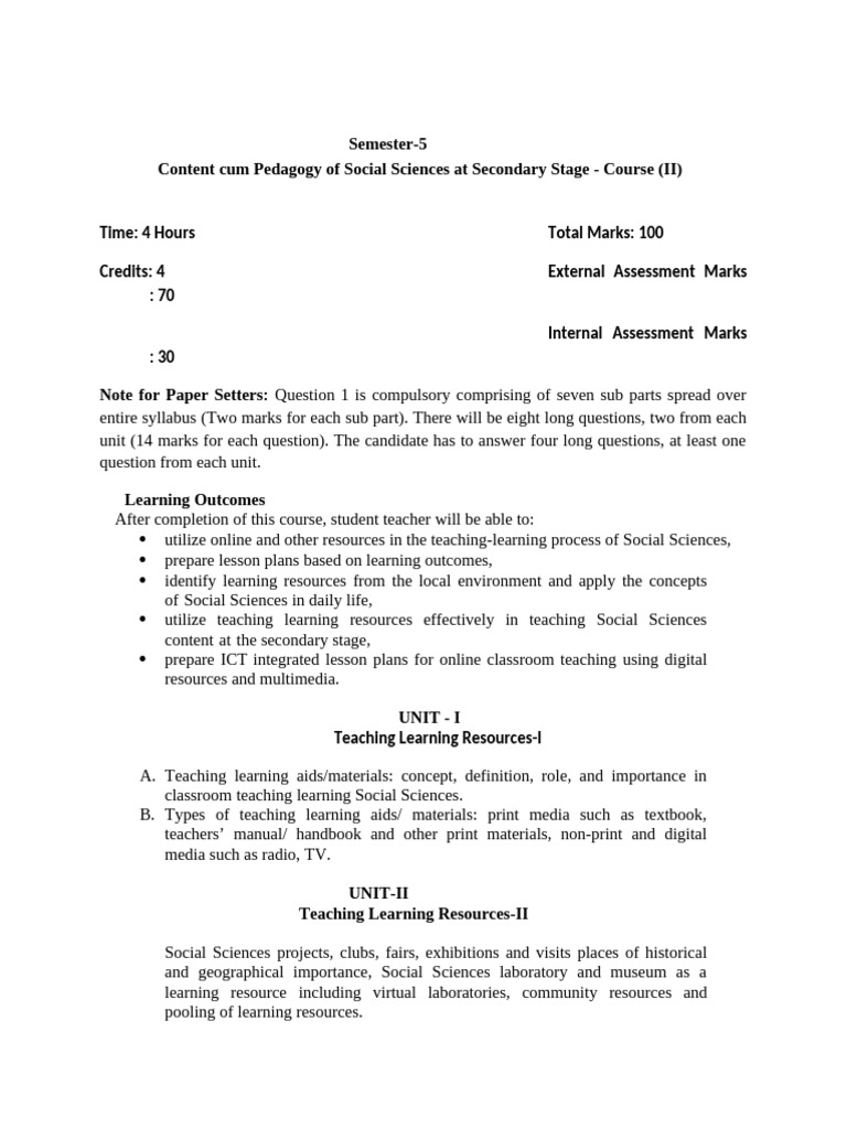 Social Sciences Teaching Strategies Guide | PDF | Educational ...