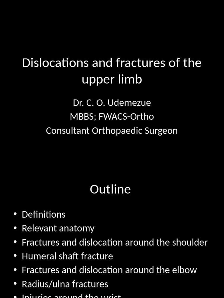Upper Limb Fractures and Dislocations | PDF | Shoulder ...