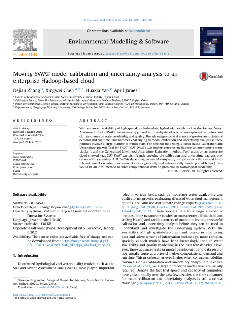 Aaa Environmental Modelling and Software 1 | PDF | Apache Hadoop | Map ...