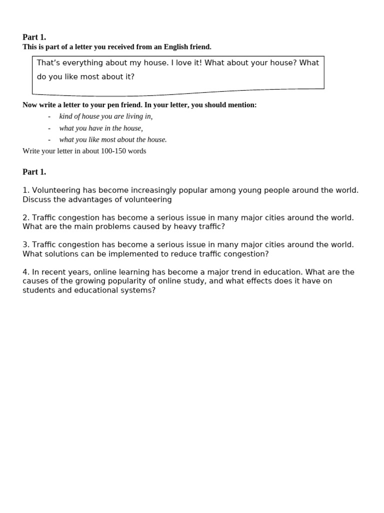 Sample Test - Writing | PDF