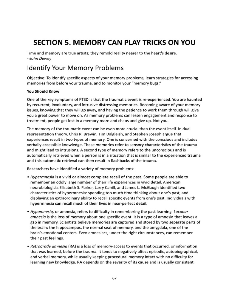 Memory Can Play Tricks On You | PDF