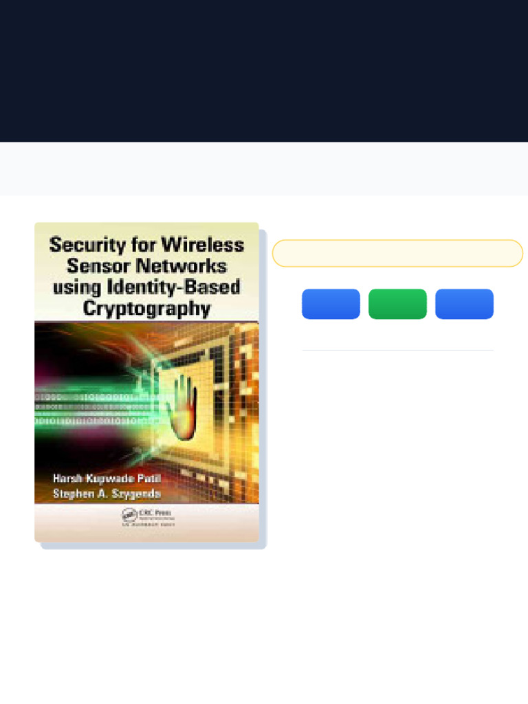 Security For Wireless Sensor Networks Using Identity Based Cryptography ...