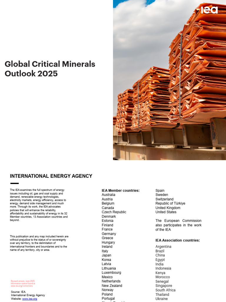 Global Critical Minerals Outlook 2025 | PDF | International Energy ...