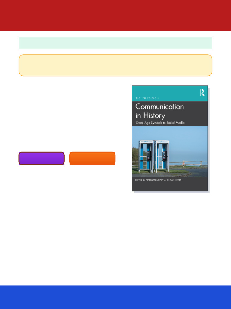 Communication in History: Stone Age Symbols To Social Media 8th Edition ...