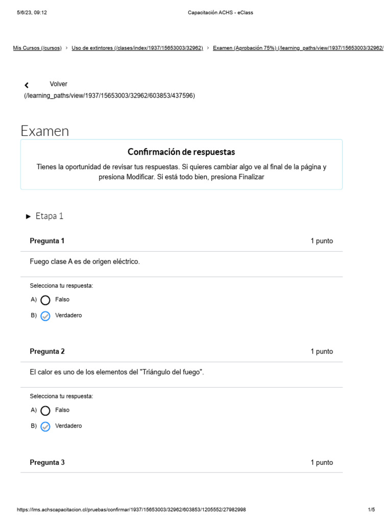 Capacitación ACHS - eClass | PDF | Incendios