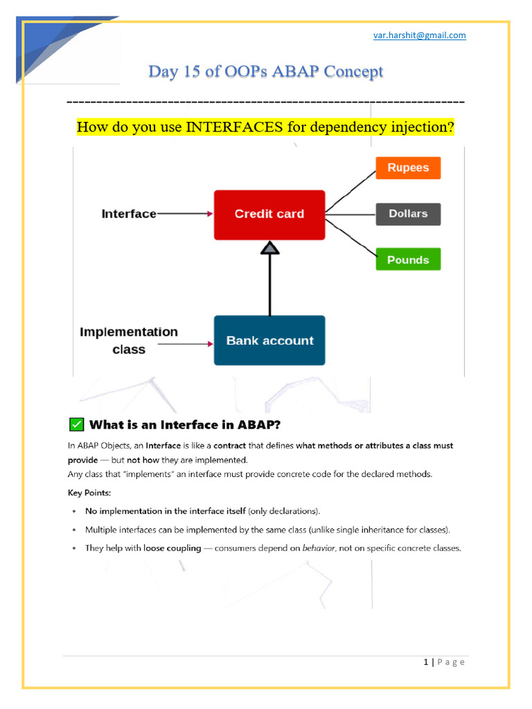 Oops Interface In Sap Abap Pdf