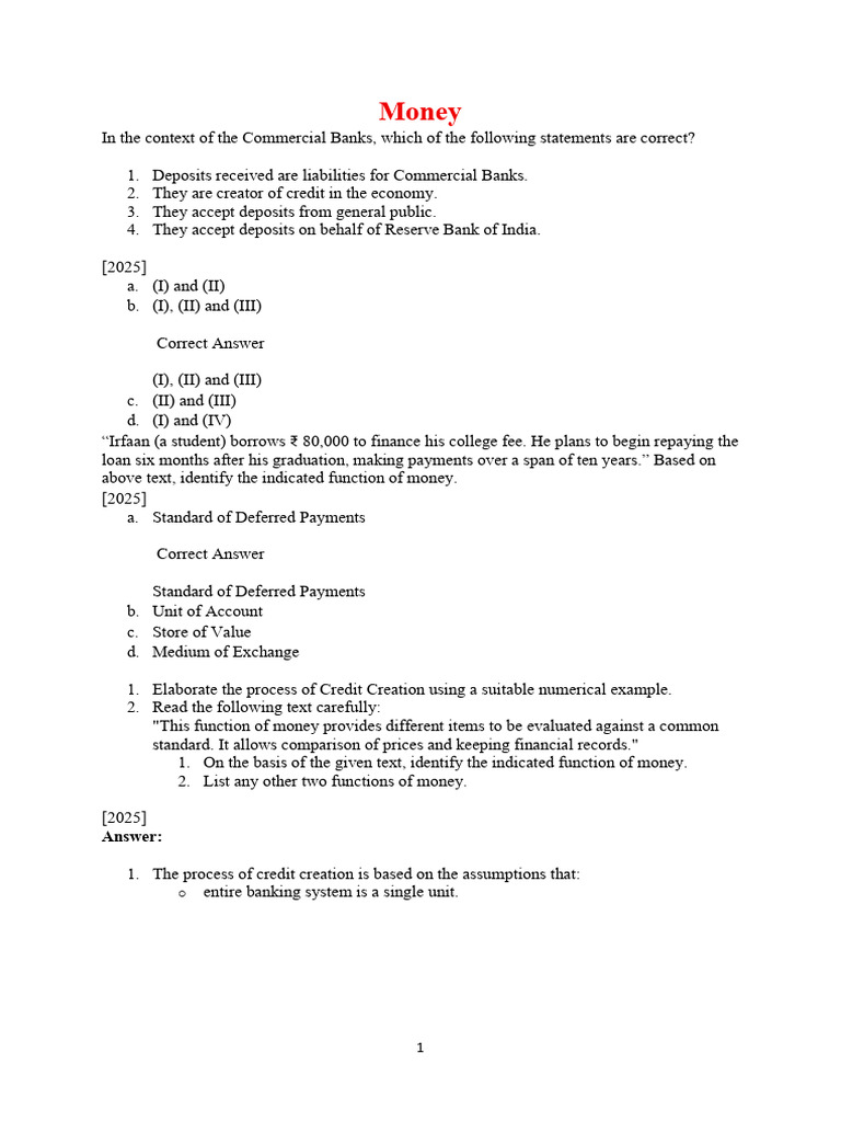 Money | PDF | Money Creation | Money