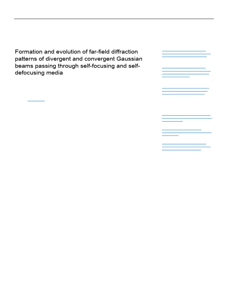 Formation and Evolution of Far-Field Diffraction Patterns of Divergent ...