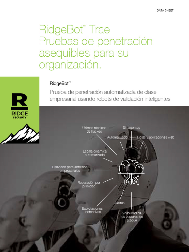 NEW 041823 - RidgeBot 4.2.2 Datasheet - ESP | PDF | V Mware ...
