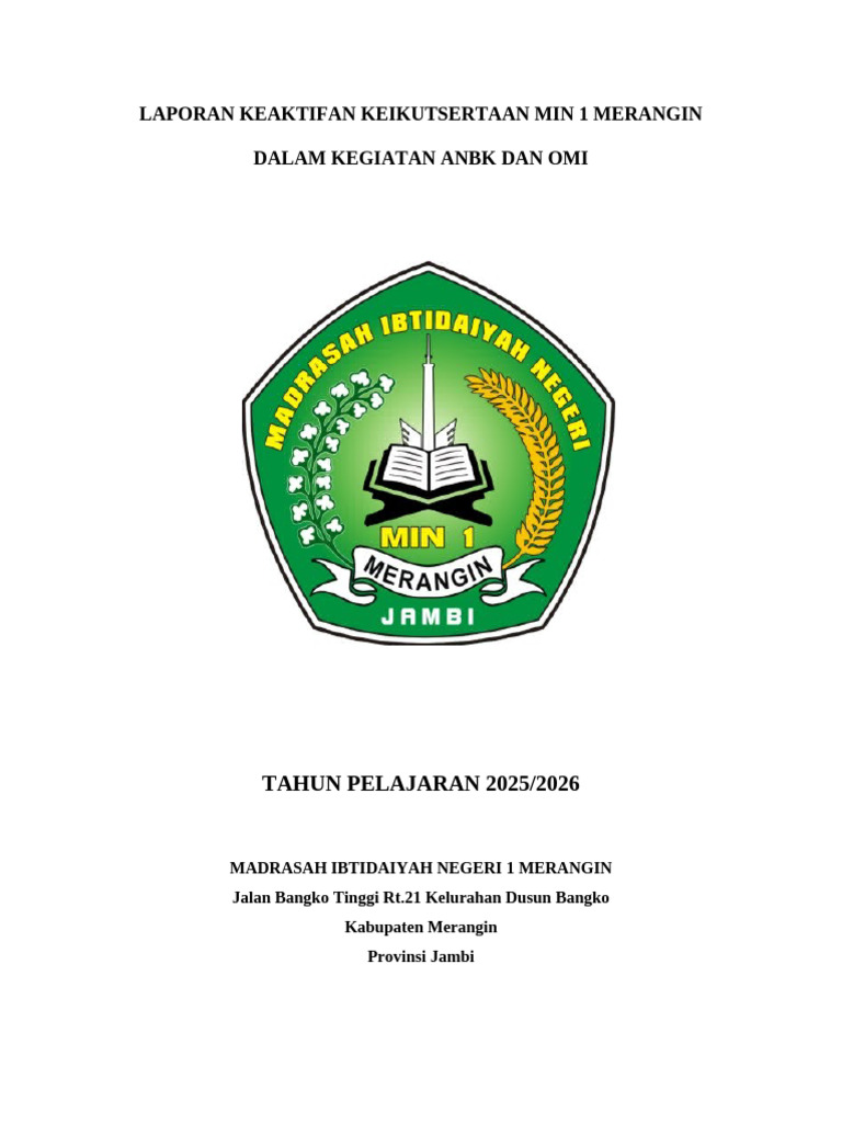 Laporan Keaktifan Keikutsertakan Min 1 Merangin - 2025 | PDF
