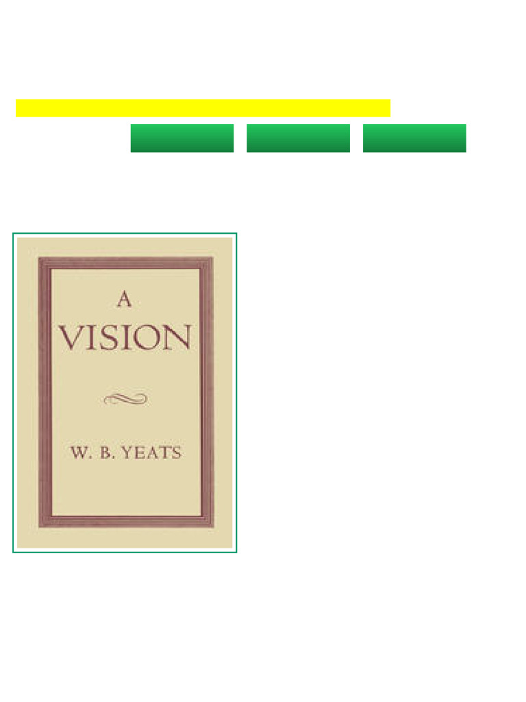 A Vision 1st Edition W B Yeats: Mirror Link | PDF | Entrepreneurship ...