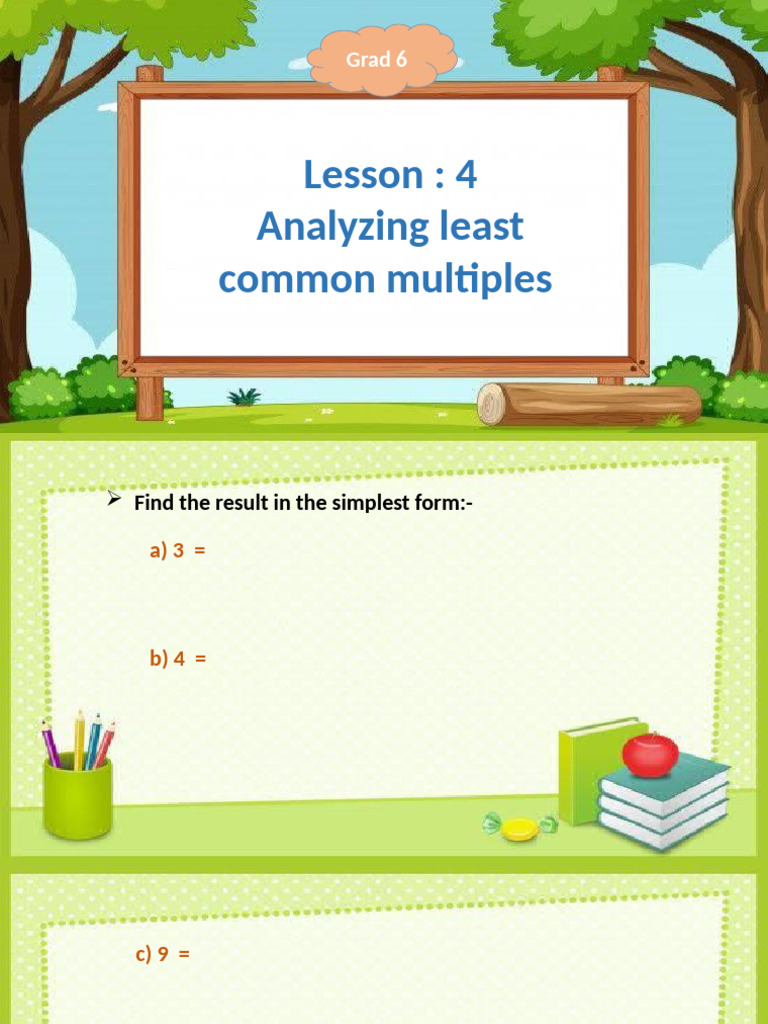 Lesson: 4 Analyzing Least Common Multiples: Grad 6 | PDF