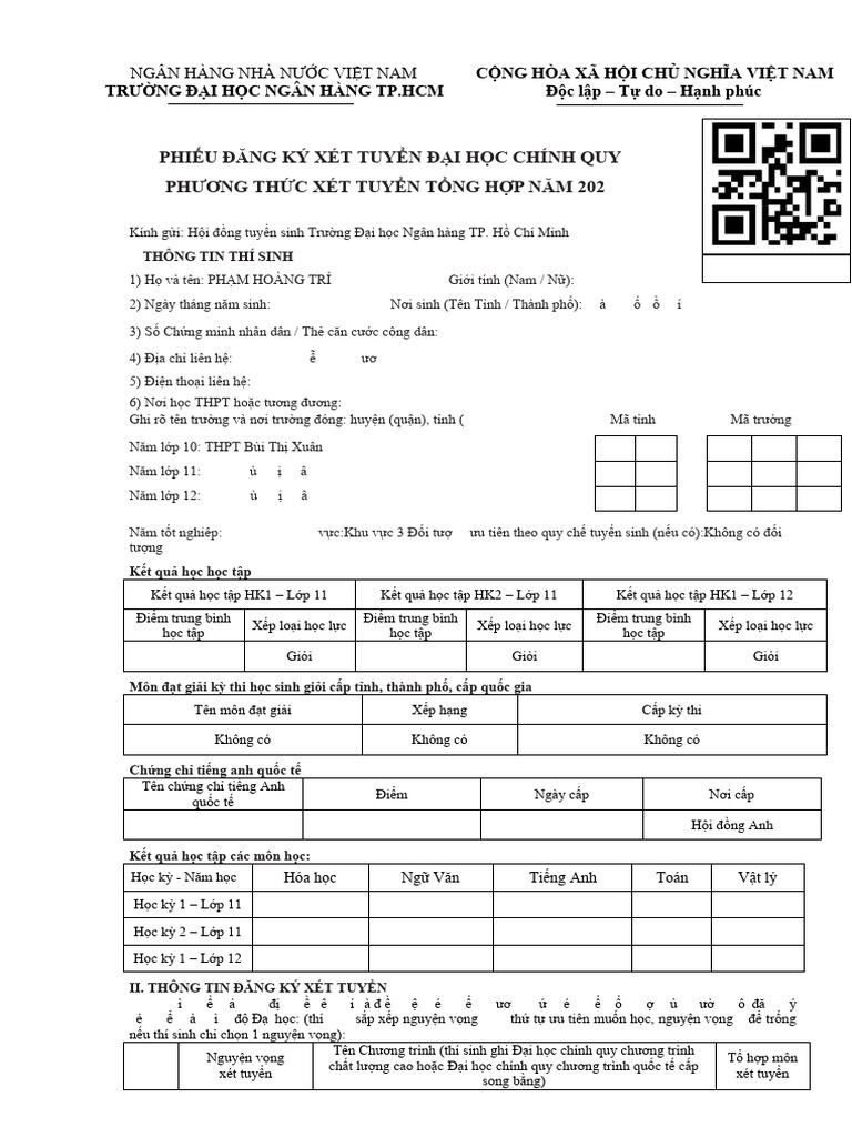 Phieu Dang Ky 84246 | PDF