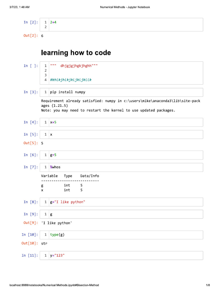 Jupyter Notebook | PDF