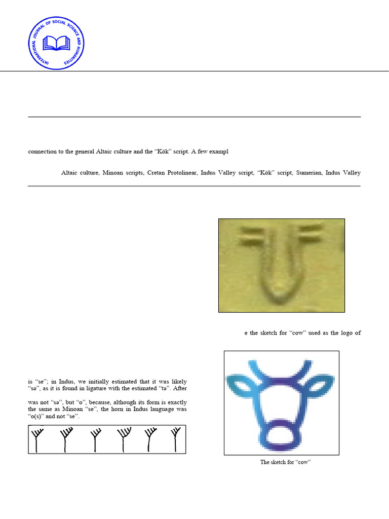 Examining The Nature of Indus Script Signs and The Rendered Language ...