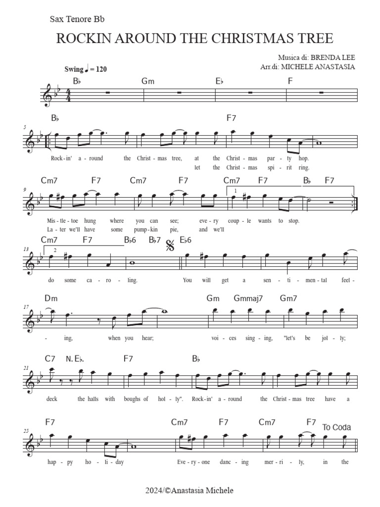 Amazing Rockin Around The Christmas Tree Sheet Music Photos
