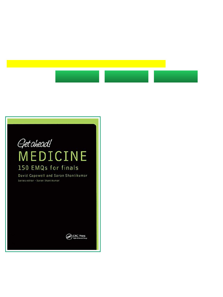 Get Ahead Medicine 150 Emqs For Finals 1St Edition David Capewell | PDF ...