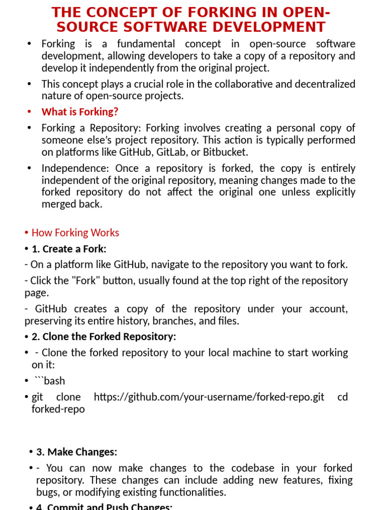 The Concept of Forking in Open-Source Software Development | PDF ...