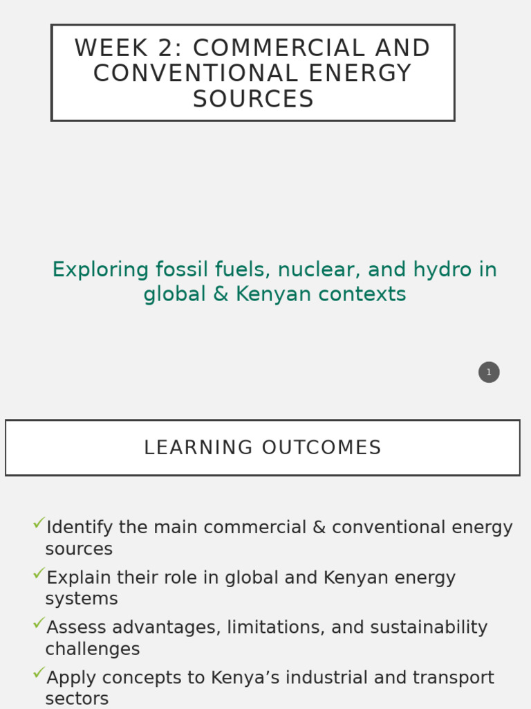 EPL509 Week2 Commercial Conventional Energy Sources | PDF | Energy ...