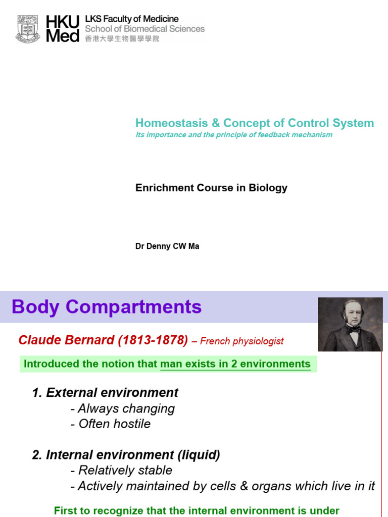 Session 6 - Homeostasis (Slides) | PDF | Homeostasis | Hypothalamus
