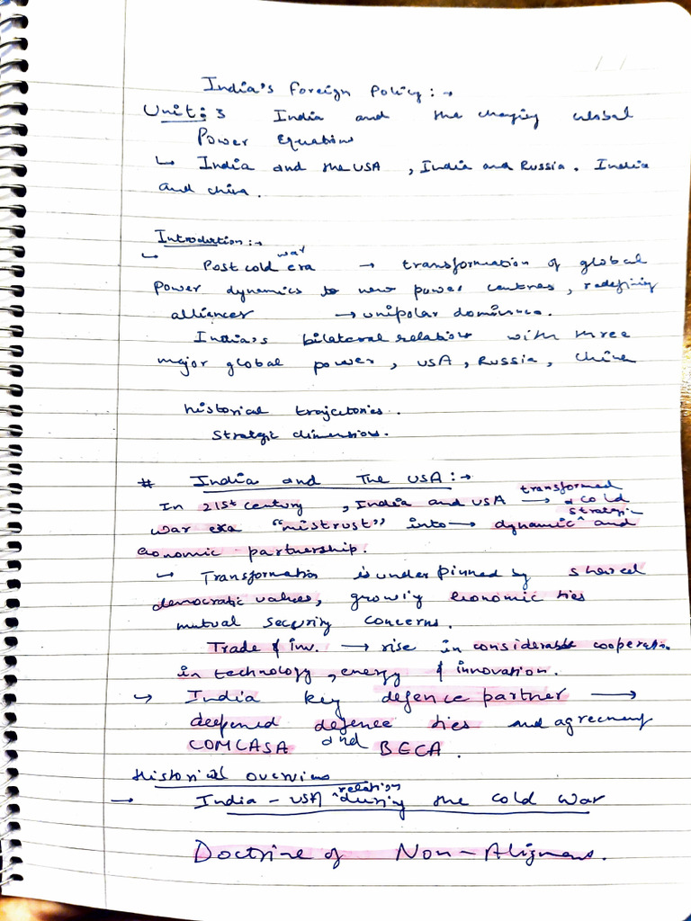 India' Foregin Policy, Unit 2 | PDF