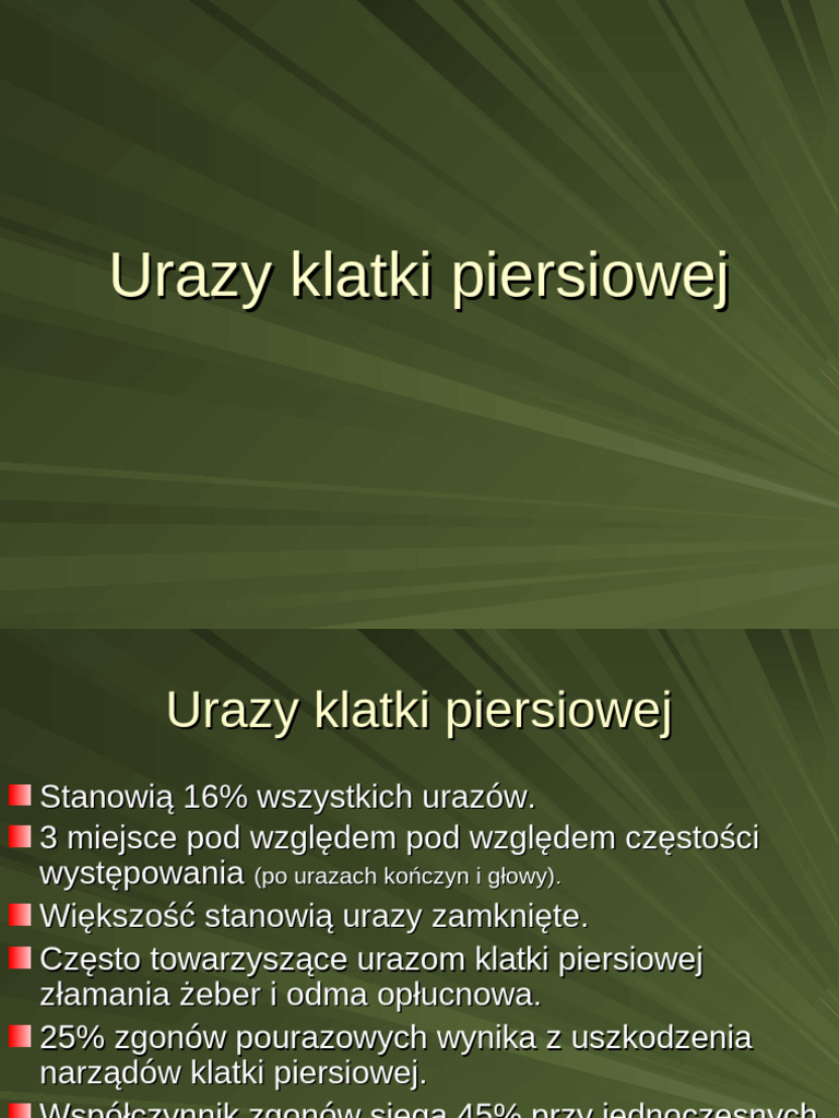 Urazy Klatki Piersiowej | PDF