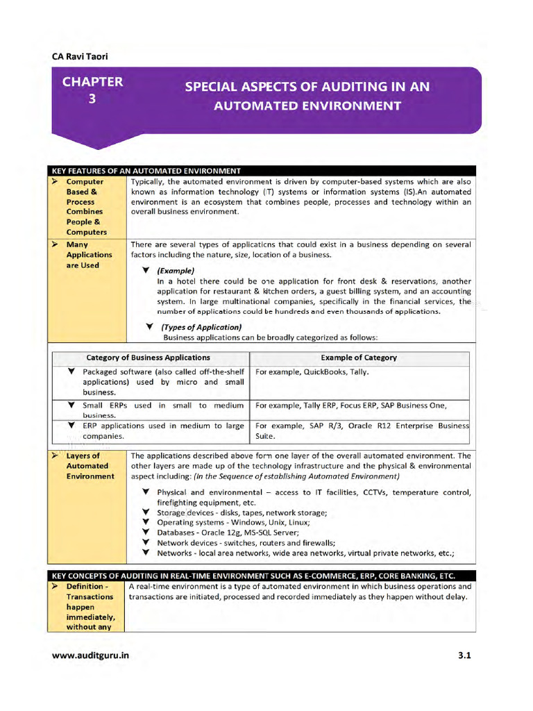 Chapter 3 Special Aspects of Auditing in An Automated Environment | PDF