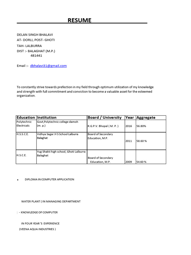 Resume Delan | PDF