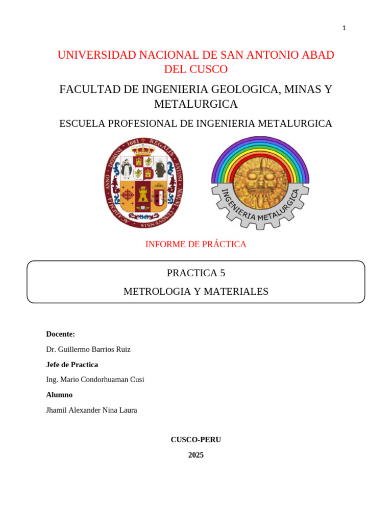 Conformado de Metales - Metrologia y Materiales Jhamil | PDF | Tornillo