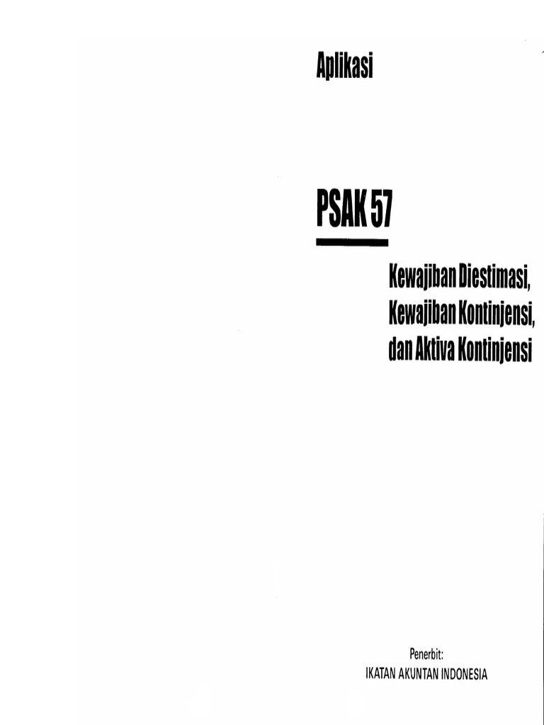 Aplikasi PSAK 57 | PDF