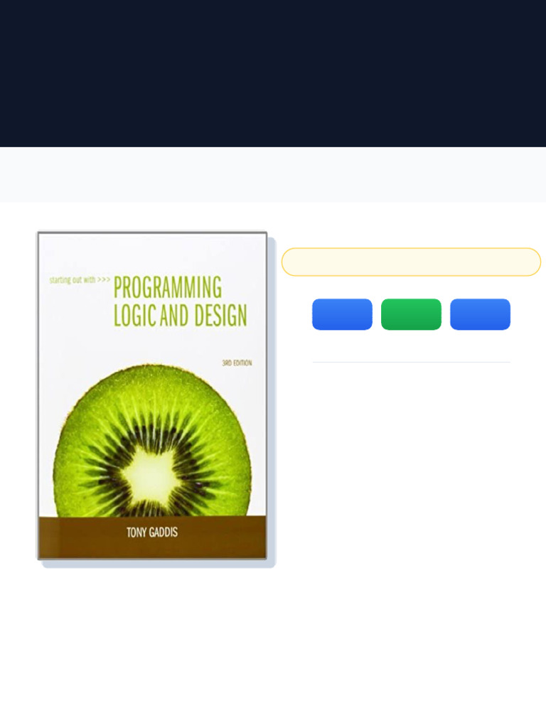 Test Bank for Starting Out with Programming Logic and Design 3rd ...