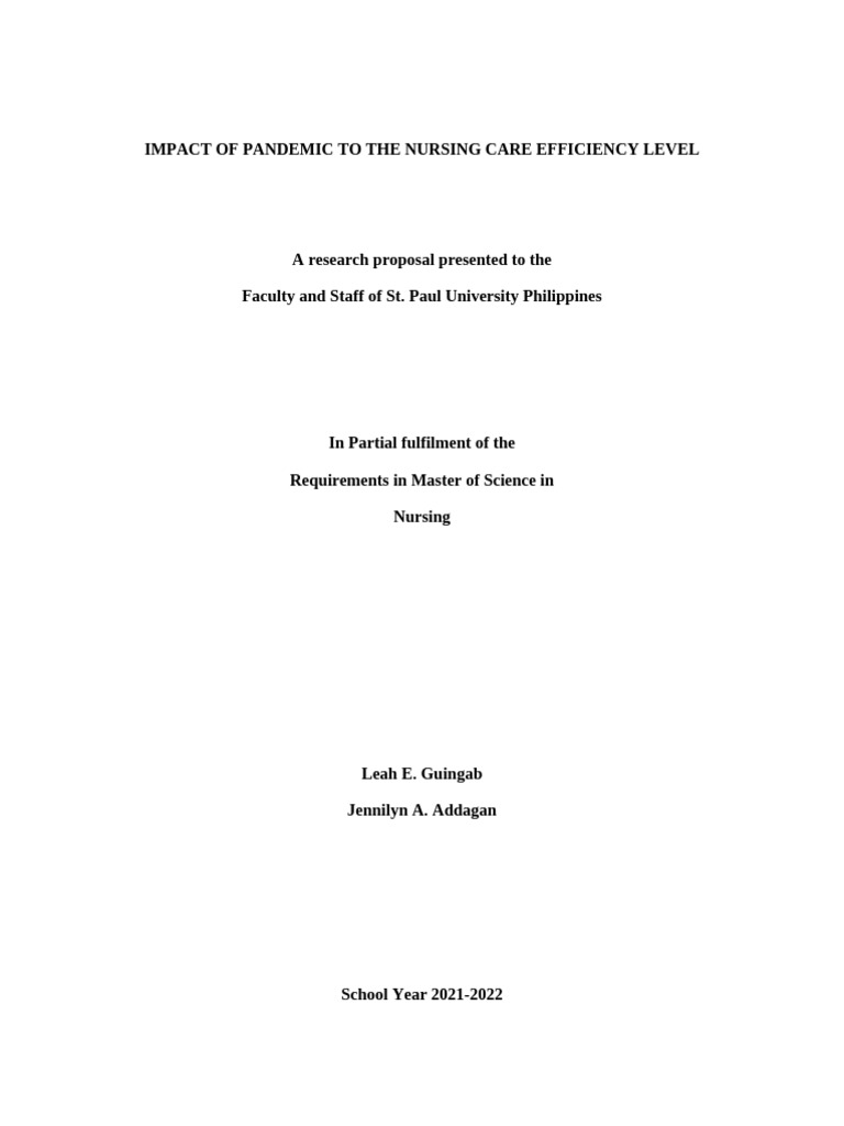 Impact of Pandemic-Guingab and Addagan | PDF | Pandemic | Nursing